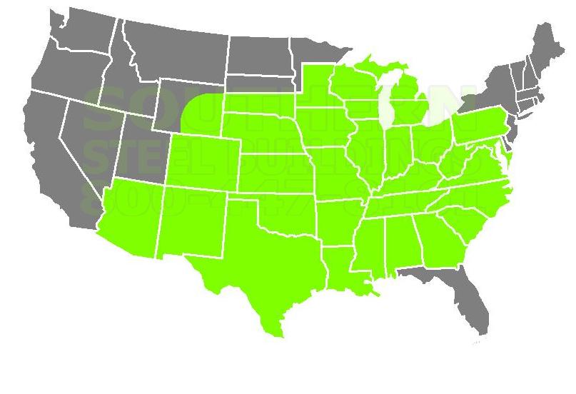SERVICE AREA – Southern Steel Buildings